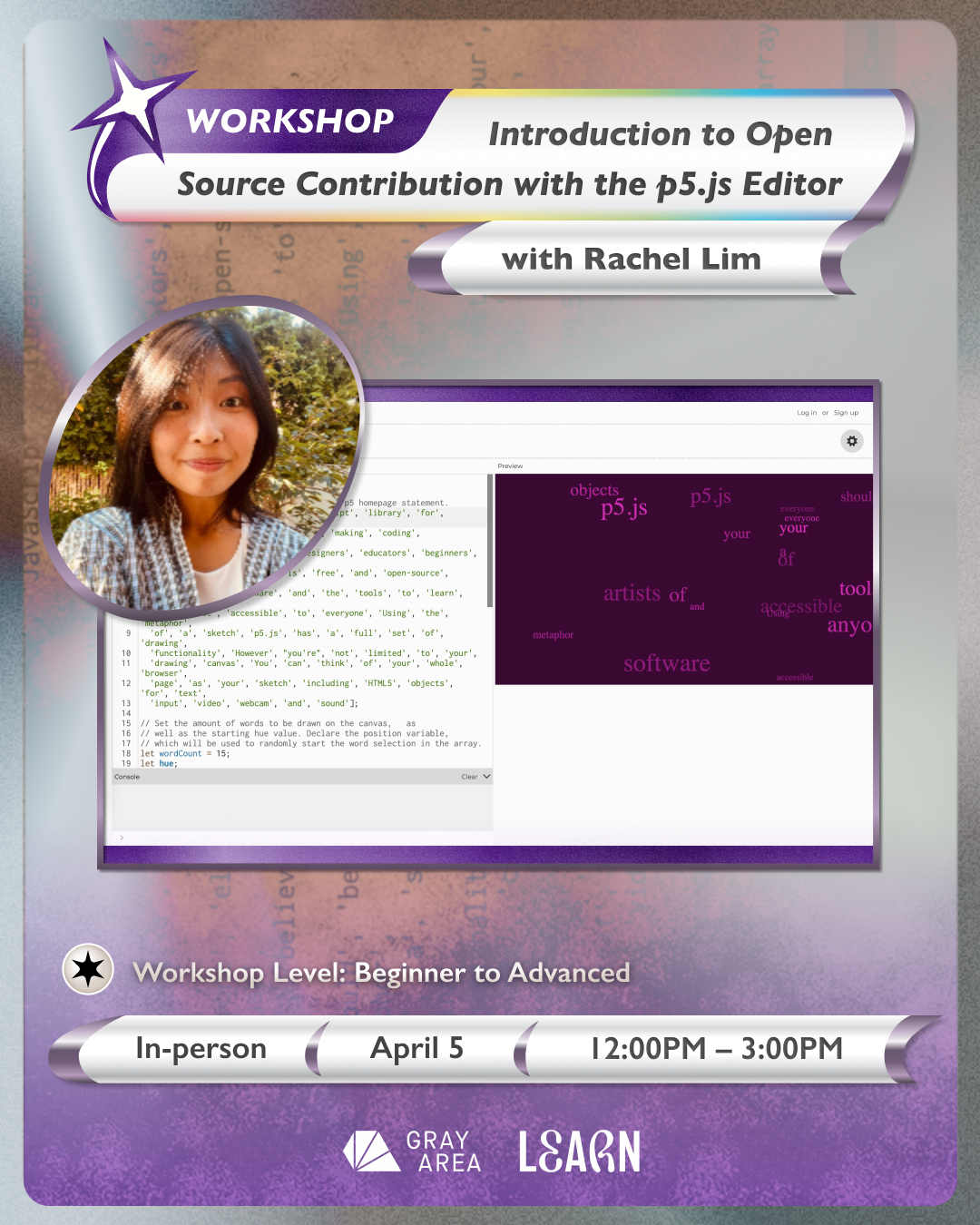 Introduction to Open Source Contribution with the p5.js Editor - Gray Area